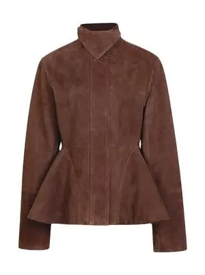 Alaïa Suede Goatskin Peplum Jacket - Multicolor