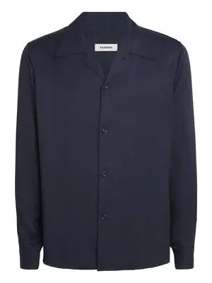 Sandro Notched-collar Shirt - Blue