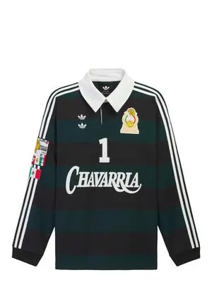 WILLY CHAVARRIA X Adidas Originals Mexico Rugby Shirt - Black