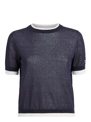Claudie Pierlot Cotton-blend Knit Sweater - Blue