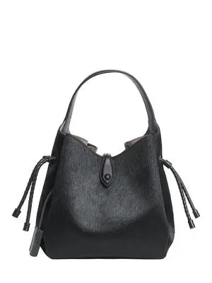 Polo Ralph Lauren Small Calf Hair Bucket Bag - Black