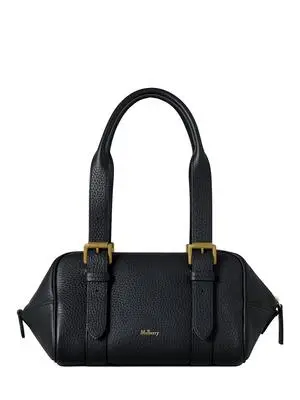 Mulberry Small Leather Boston Shoulder Bag - Black