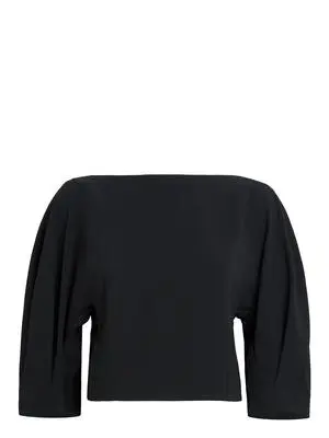 RETORI Cady V-back Blouse With Jewel Buttons - Black