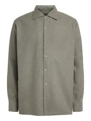 Colombo Cotton Twill Shirt - Green