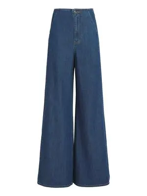 Veronica Beard Digby High-rise Wide-leg Jeans - Blue