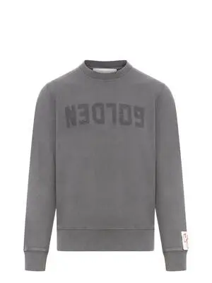 GOLDEN GOOSE Crew Neck Sweatshirt With Logo - Multicolor