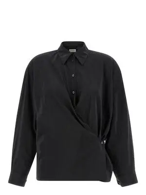 LEMAIRE Straight Collar Twisted Shirt - Black