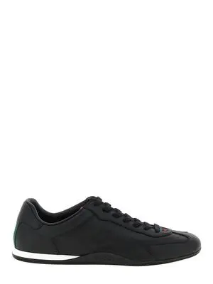 Gucci Shift Leather Sneakers - Black