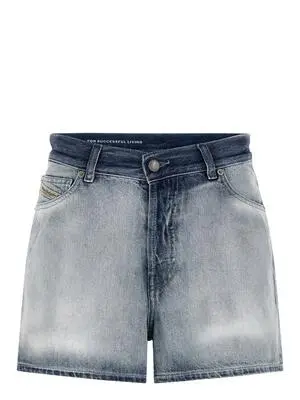DIESEL® De-helios-fsi' High Waist Denim Shorts - Blue