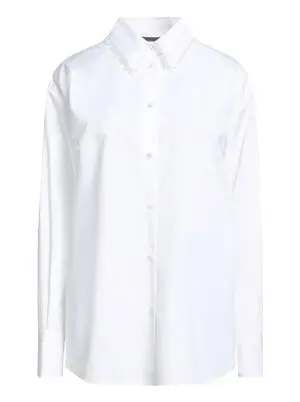 Fabiana Filippi Cotton, Silk, And Polyester Shirt With Embellishments - White