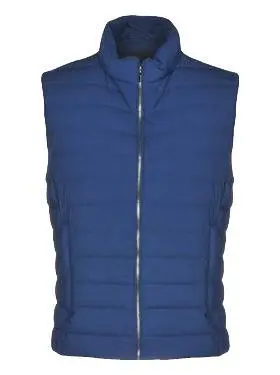 MOORER Sleeveless Down Puffer Vest - Blue