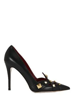 Valentino Garavani Studded Leather Pumps - Nero