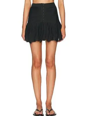 Isabel Marant Étoile Cotton Blend Skirt With Faux Button Detail - Black