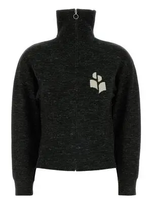 Isabel Marant Étoile Melange Stretch Viscose Blend Koxy Cardigan - Black
