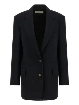 Dries Van Noten Single-breasted Crepe Blazer - Black