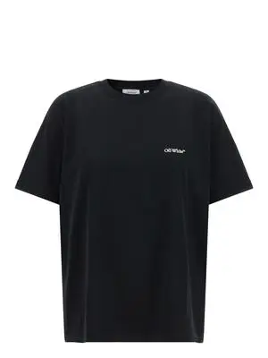 Off-White OFF-WHITE "Arrow Out Flower" Cotton T-Shirt Black