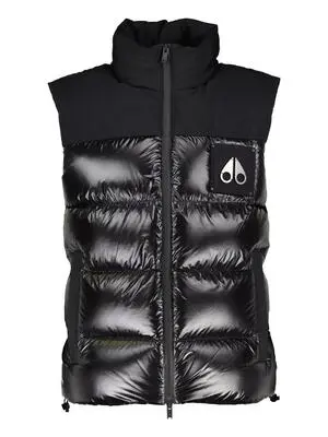 Moose Knuckles Victory Logo Plaque Padded Gilet - Black