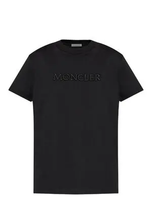 Moncler Short-sleeved T-shirt With Crewneck - Black