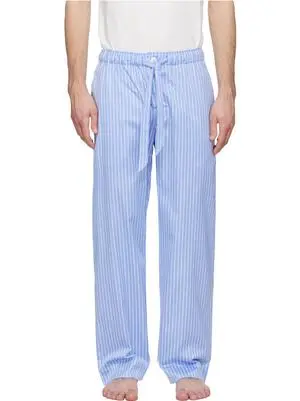 TEKLA Striped Pajama Pants - Blue