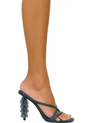 Cult Gaia Sage Sandals With Sculptural Heel - Tide