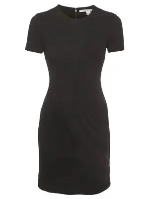Diane Von Furstenberg Crepe Mini Dress - Black