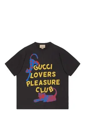 Gucci Cotton Jersey T-shirt With Print - Black