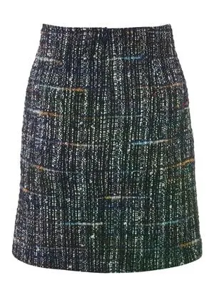 Sandro A-line Tweed Mini Skirt - Blue
