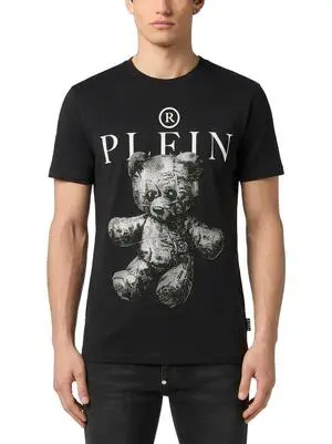 Philipp Plein Jersey T-shirt Teddy Dollar Stones - Black