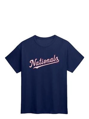 LOGO ATHLETIC Washington Nationals Wordmark T-shirt - Navy