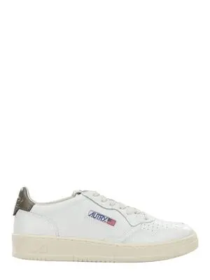 AUTRY Medalist Low" Sneakers In Textured Leather - Green