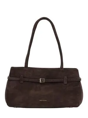 Manu Atelier Manu Atelier Le Cambon East West Suede Shoulder Bag Brown