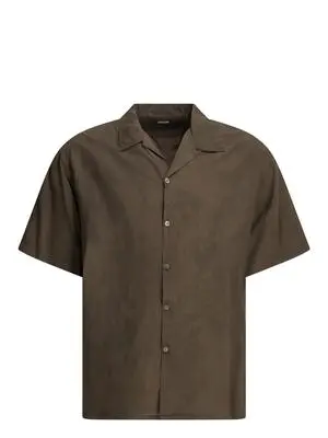 A.PRESSE Natural Dyed Casual Shirt - Brown
