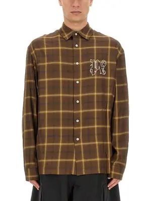 Palm Angels Monogram Shirt - Brown