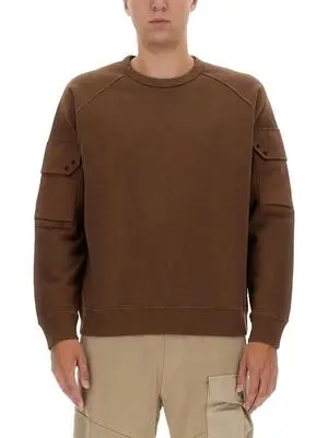TEN C Sweatshirt With Logo Detailing - Brown