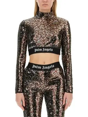 Palm Angels Sequined Long Sleeve Top - Multicolor