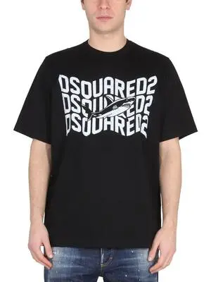Dsquared2 Logo Print T-shirt - Black
