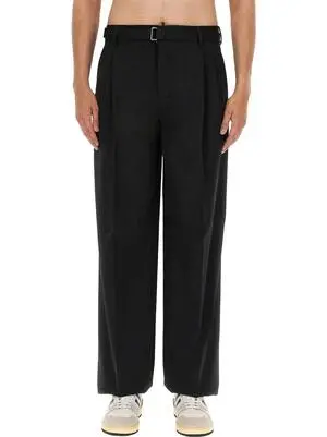 LANVIN Wide Leg Tailored Trousers - Black
