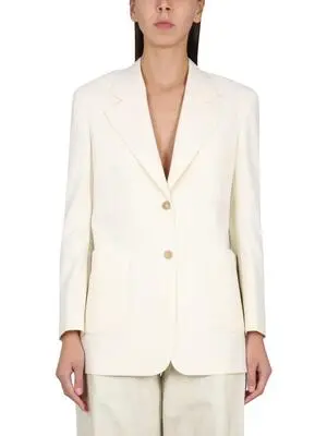 Palm Angels Blazer With Knit Detail - White