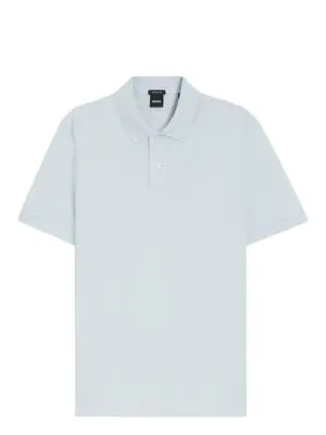 Hugo Boss Pallas Logo-embroidered Piqué Polo Shirt - Light Blue