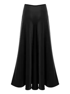 EXQUISE Justice A-line Midi Skirt - Black