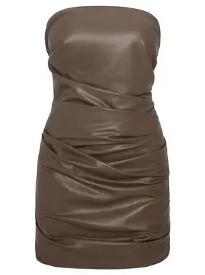 OSCARMORRIS Oscarmorris Strapless Ruched Mini Dress