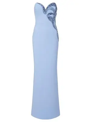 Rebecca Vallance Ayli̇n Embellished Crepe Bustier Gown - Blue