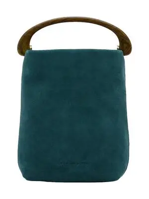 Dries Van Noten Dries Van Noten Suede Top-Handle Bag Blue