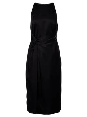 RÓHE Gathered Midi Dress - Black