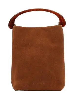 Dries Van Noten Suede Top Handle Bag - Brown