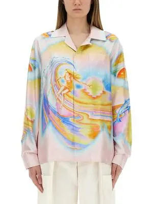 Casablanca Casablanca Silk Printed Shirt Multicolor