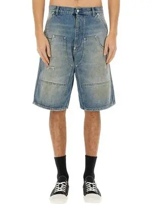 Moschino Denim Carpenter Shorts - Blue