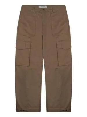 GOLDEN GOOSE Cargo Pants With Logo Detail - Brown