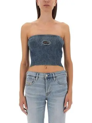 DIESEL® Ribbed Tube Top - Blue