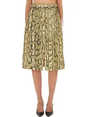 Dries Van Noten Animal Print Skirt - Multicolor